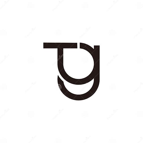 Letter Tg Simple Linked Geometric Logo Vector Stock Vector ...
