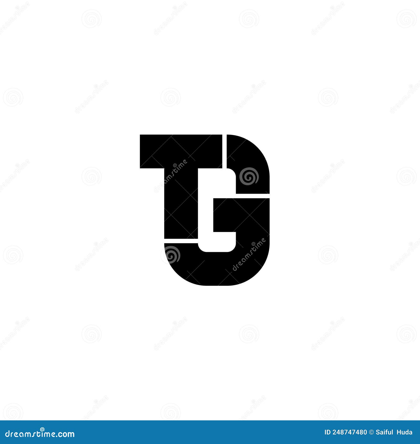 Letter TG Simple Monogram Logo Icon Design. Stock Vector - Illustration ...
