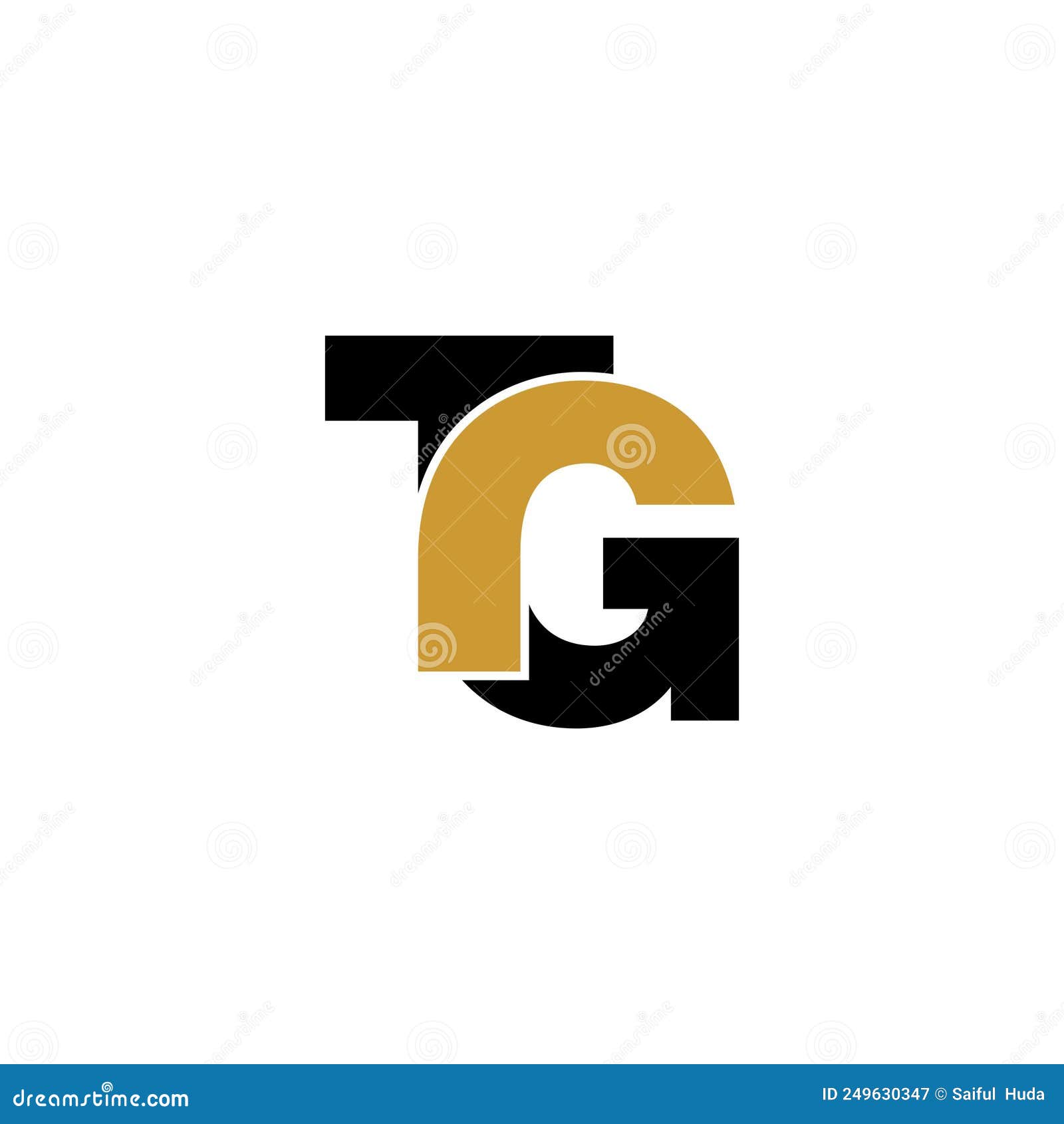 Letter TG Simple Monogram Logo Icon Design. Stock Vector - Illustration ...
