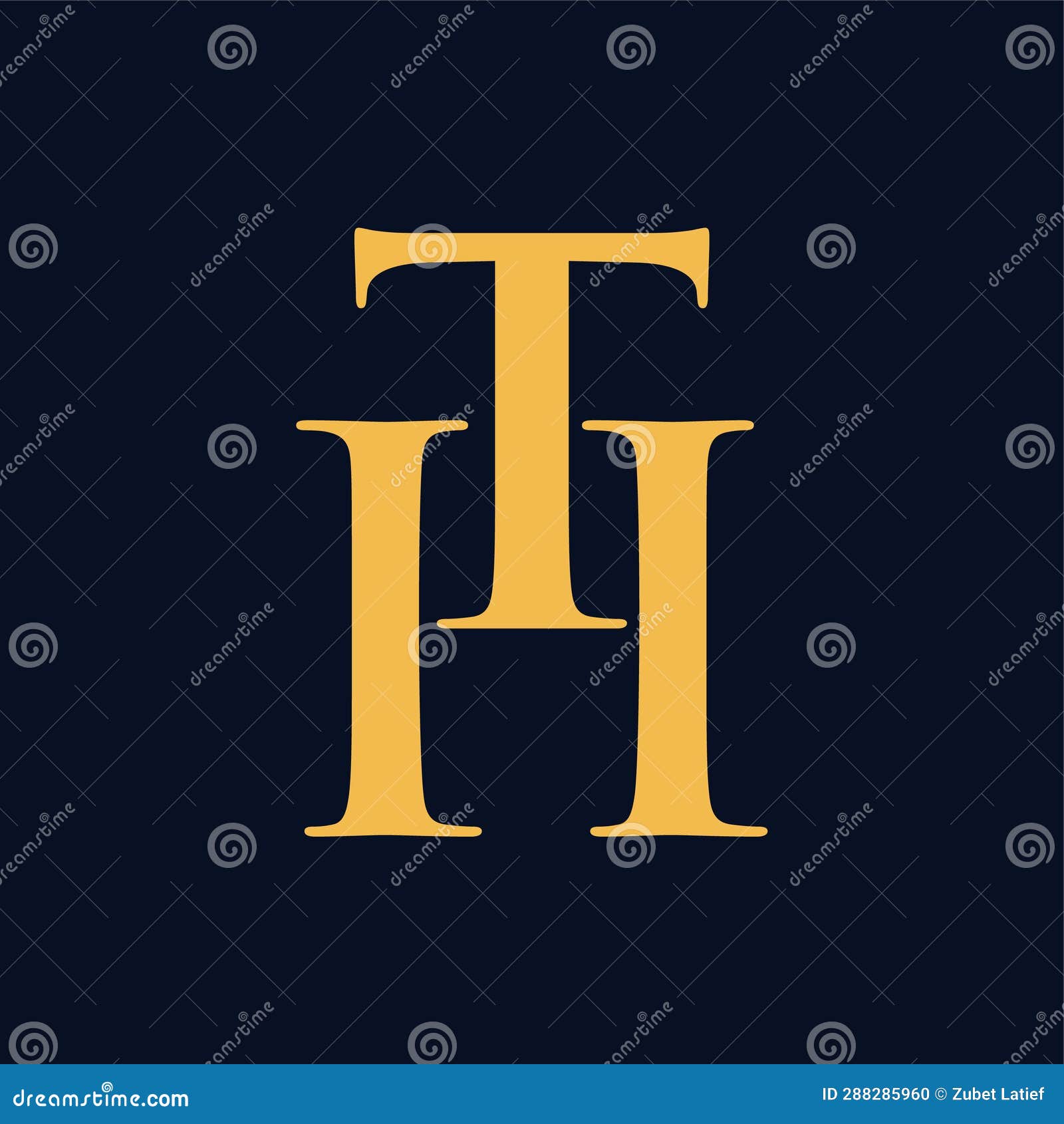 Letter Th Monogram Creative Logo Design Stock Vector - Illustration of ...