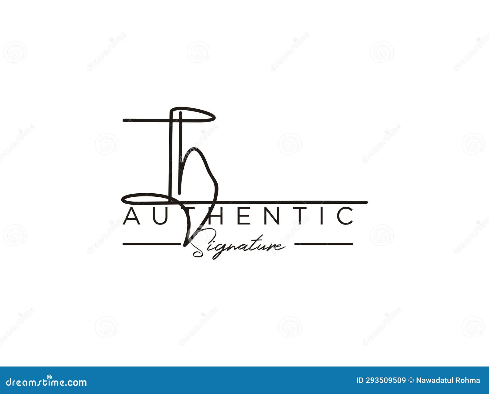 Letter TH Signature Logo Template Vector Stock Vector - Illustration of ...