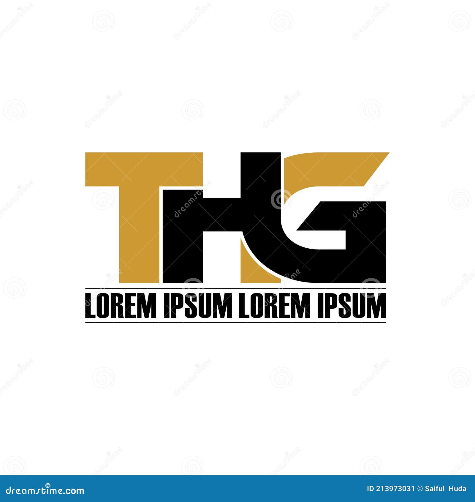 Letter THG Simple Monogram Logo Icon Design. Cartoon Vector ...
