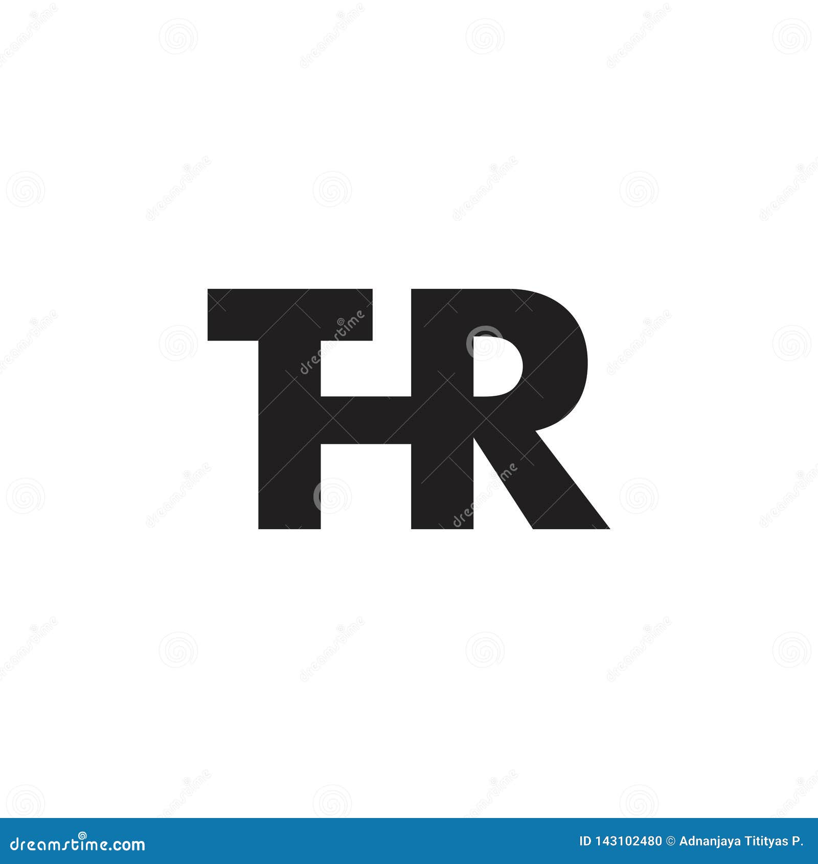 Letter Thr Simple Geometric Line Logo Vector Stock Vector ...