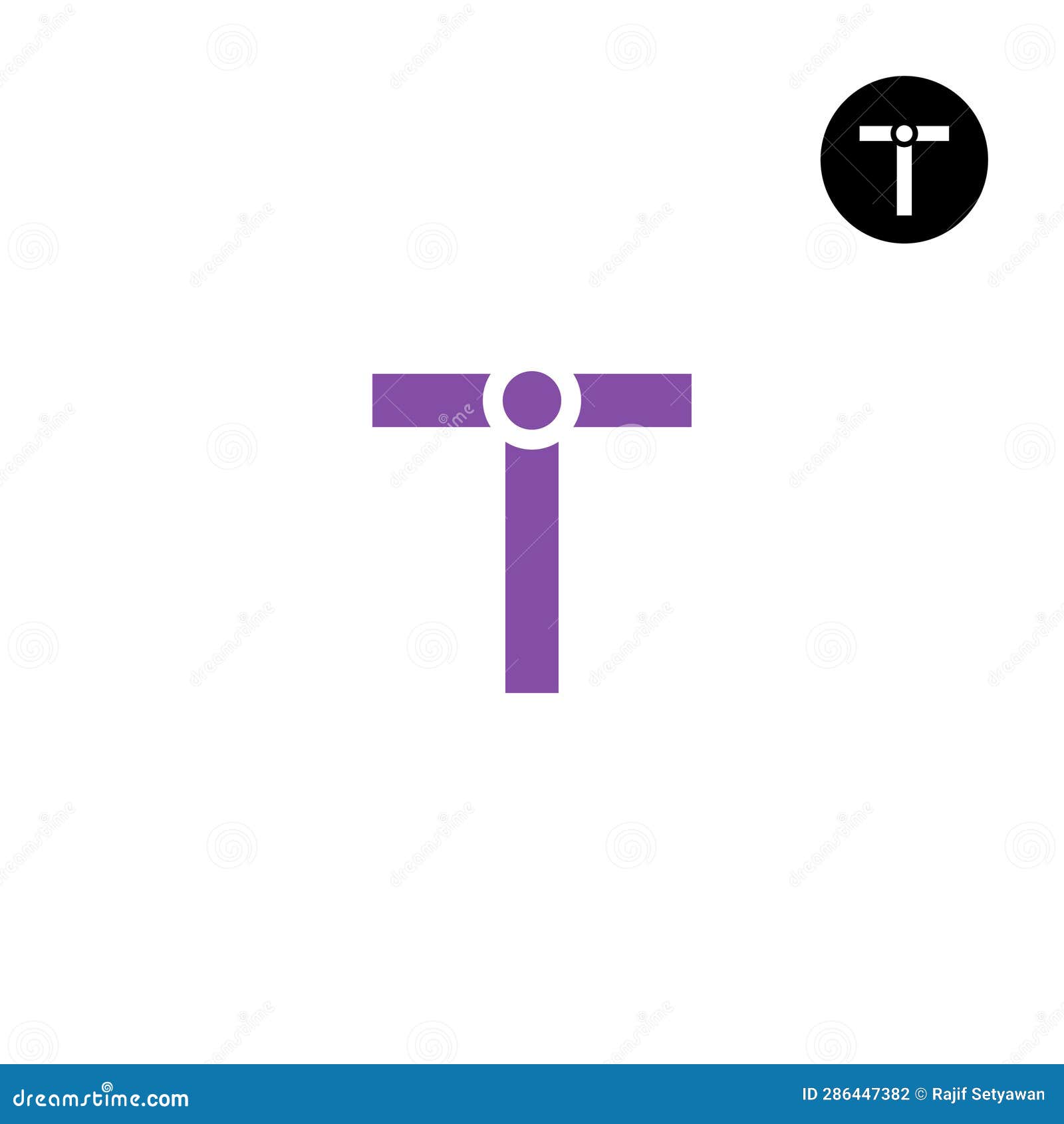 Letter TI IT Monogram Logo Design Simple Vector Illustration ...