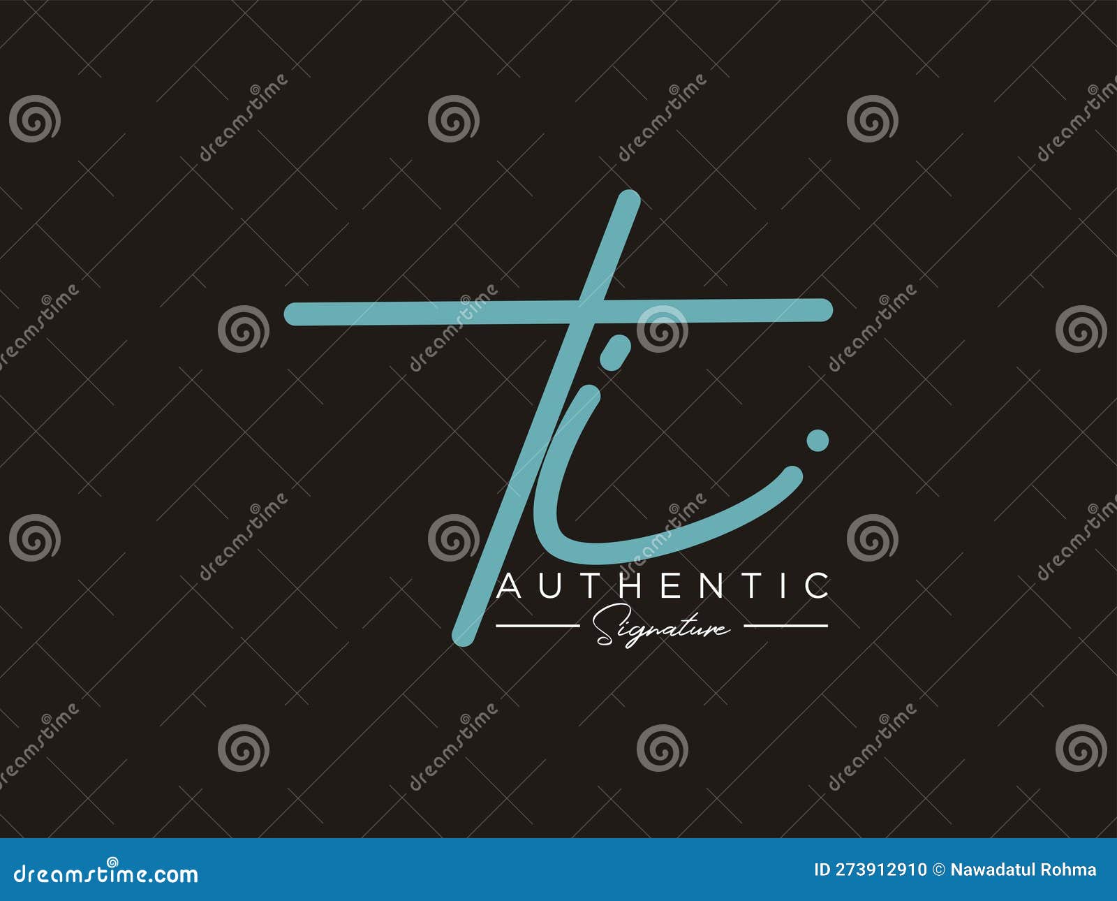 Letter TI Signature Logo Template Vector Stock Vector - Illustration of ...