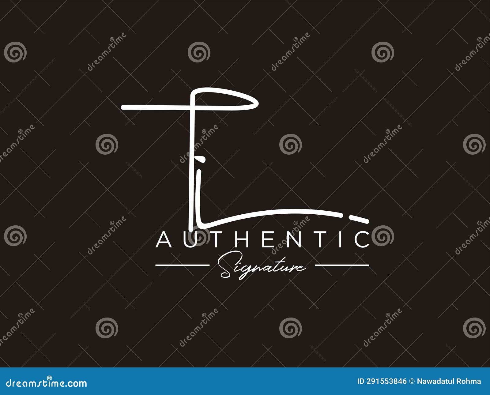 Letter TI Signature Logo Template Vector Stock Vector - Illustration of ...