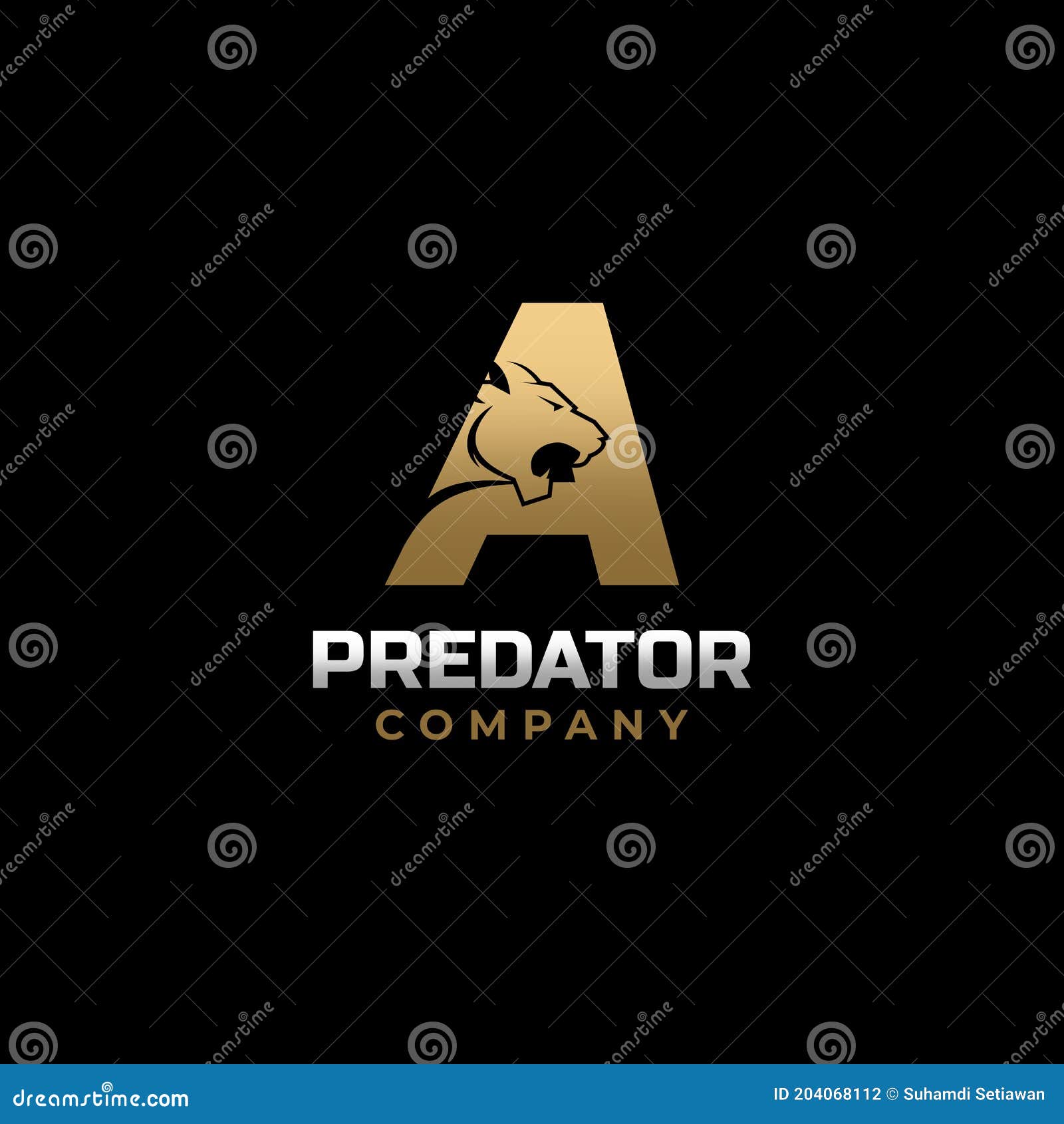 Letter a Tiger, Predator Logo Design Vector Stock Vector - Illustration ...