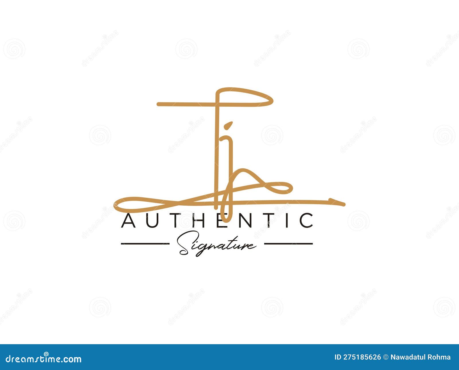 Letter TJ Signature Logo Template Vector Stock Vector - Illustration of ...