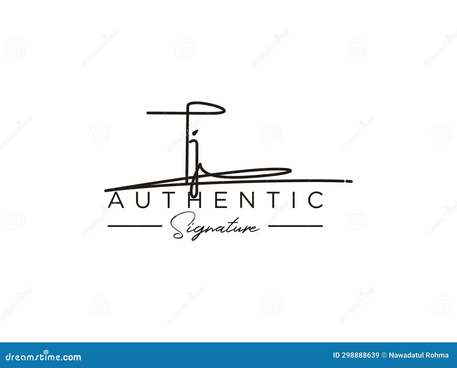 Letter TJ Signature Logo Template Vector Stock Vector - Illustration of ...