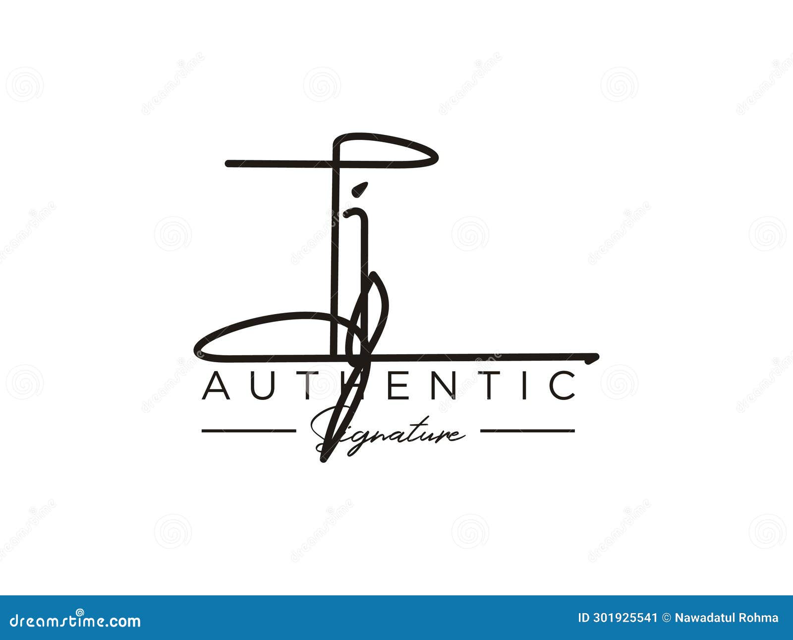 Letter TJ Signature Logo Template Vector Stock Vector - Illustration of ...