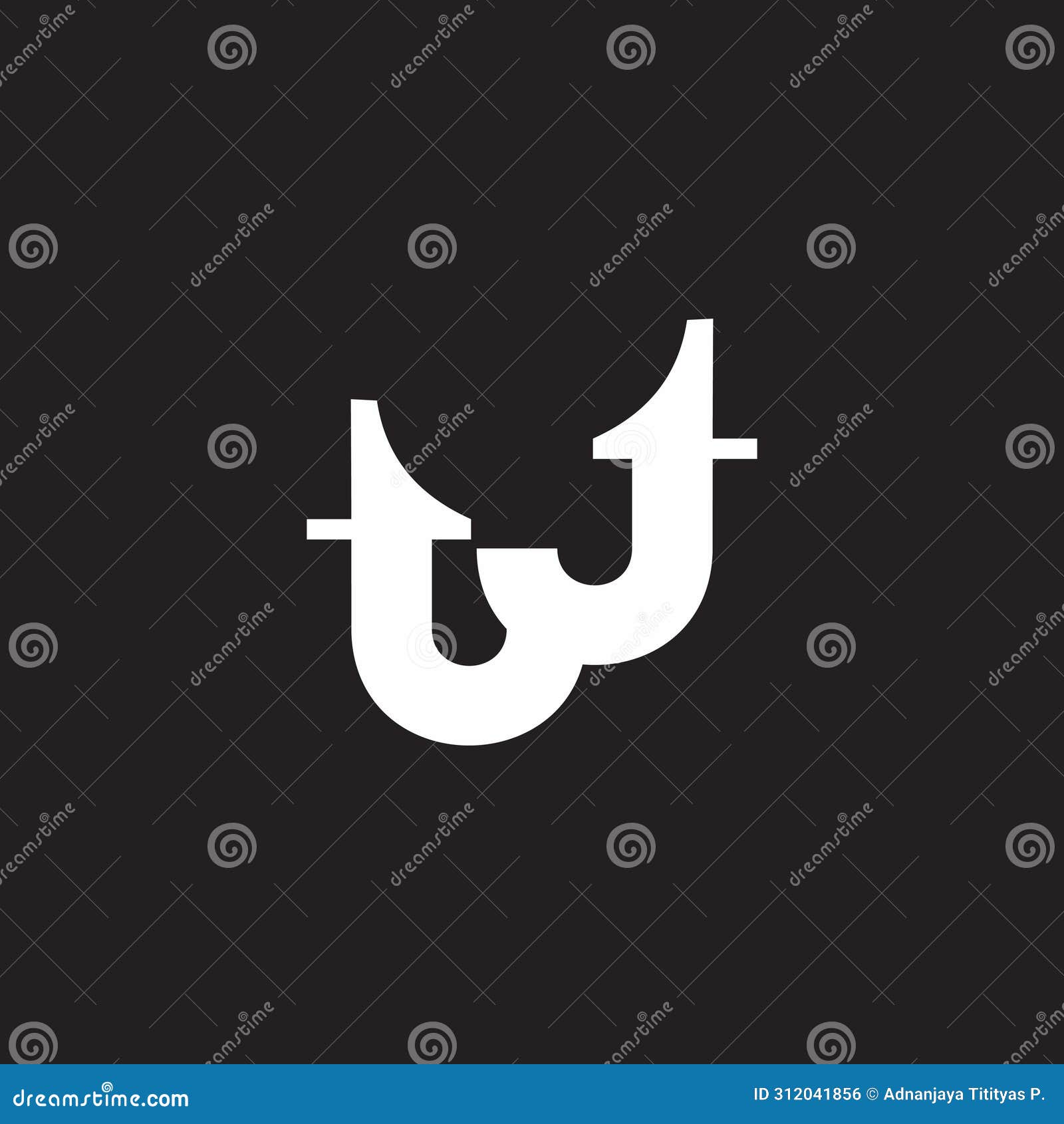 Letter Tj Simple Font Connect Logo Vector Stock Vector - Illustration ...
