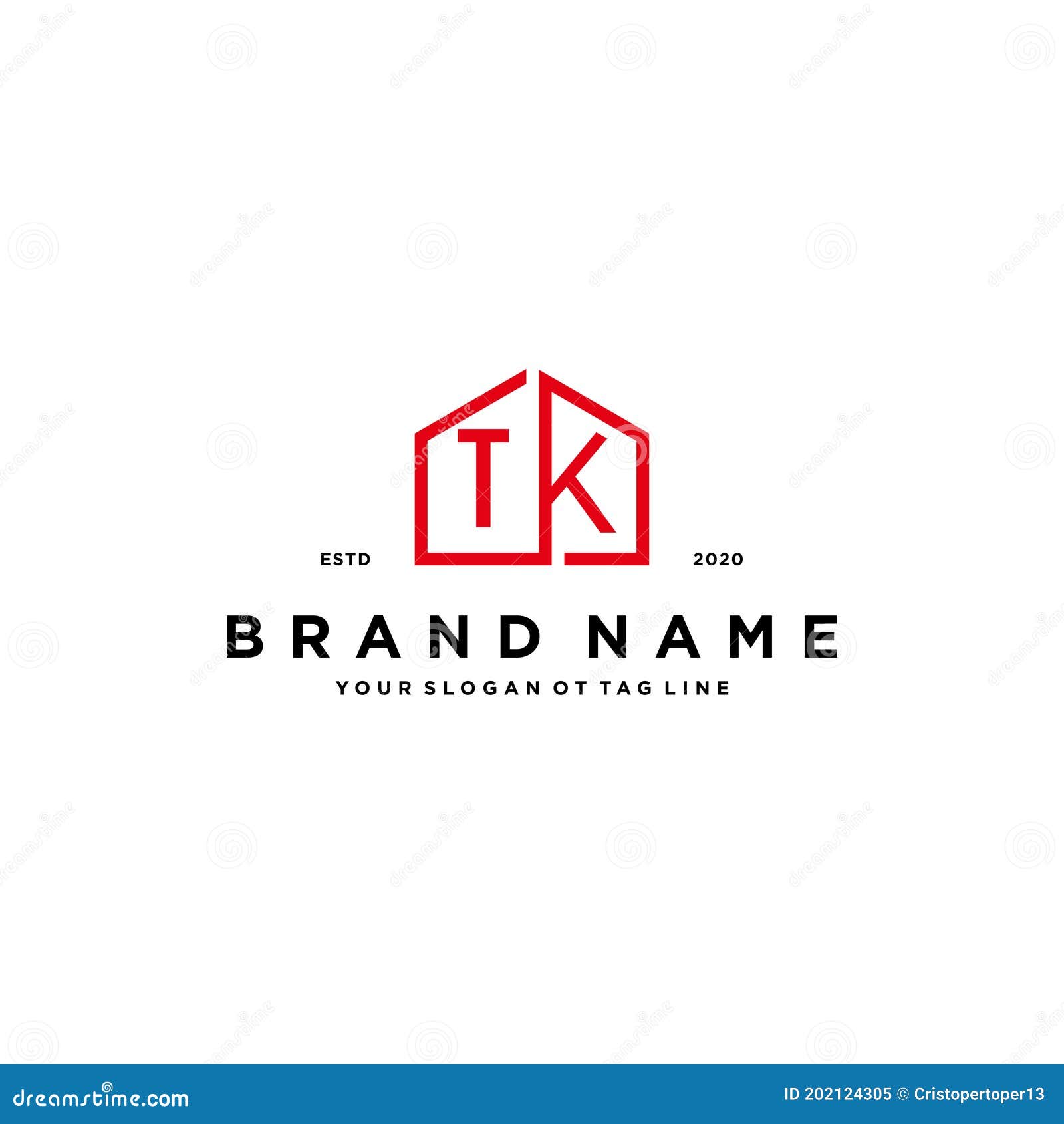Letter TK Home Logo Design Concept Vector Stock Vector - Illustration ...