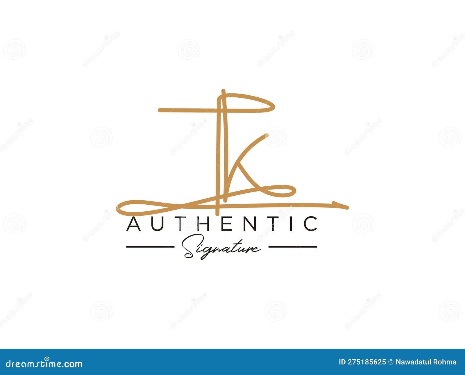 Letter TK Signature Logo Template Vector Stock Vector - Illustration of ...