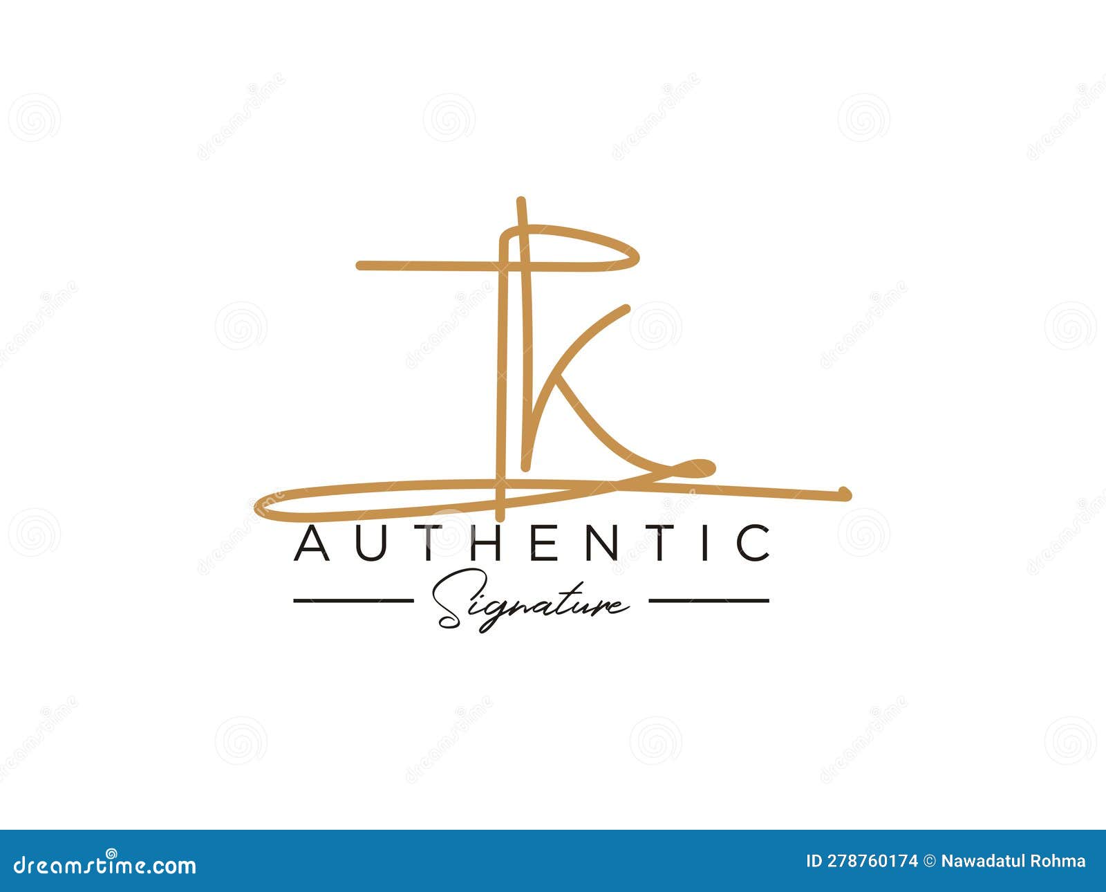 Letter TK Signature Logo Template Vector Stock Vector - Illustration of ...