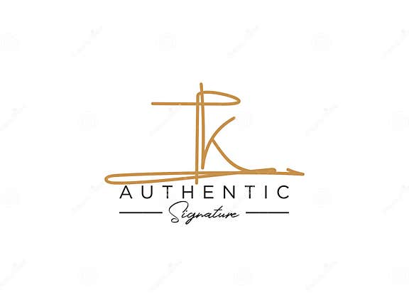 Letter TK Signature Logo Template Vector Stock Vector - Illustration of ...