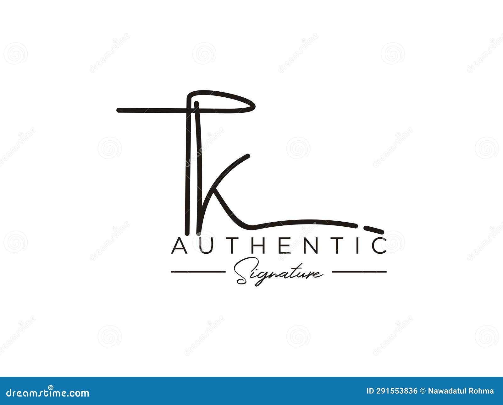Letter TK Signature Logo Template Vector Stock Vector - Illustration of ...