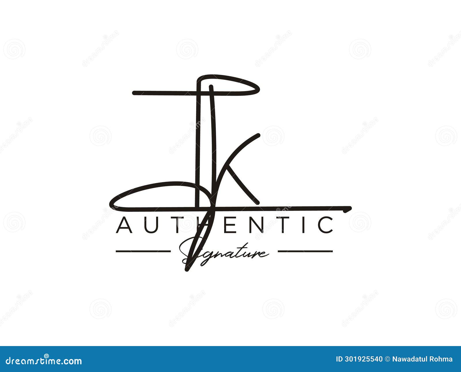 Letter TK Signature Logo Template Vector Stock Vector - Illustration of ...