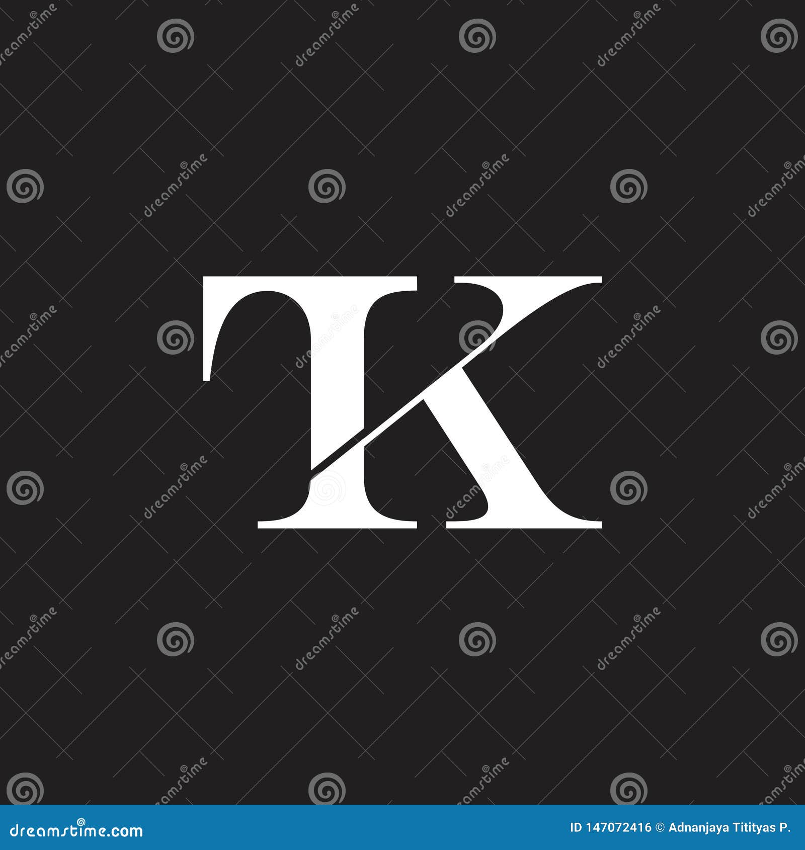 Letter Tk Simple Linked Logo Vector Stock Vector - Illustration of ...