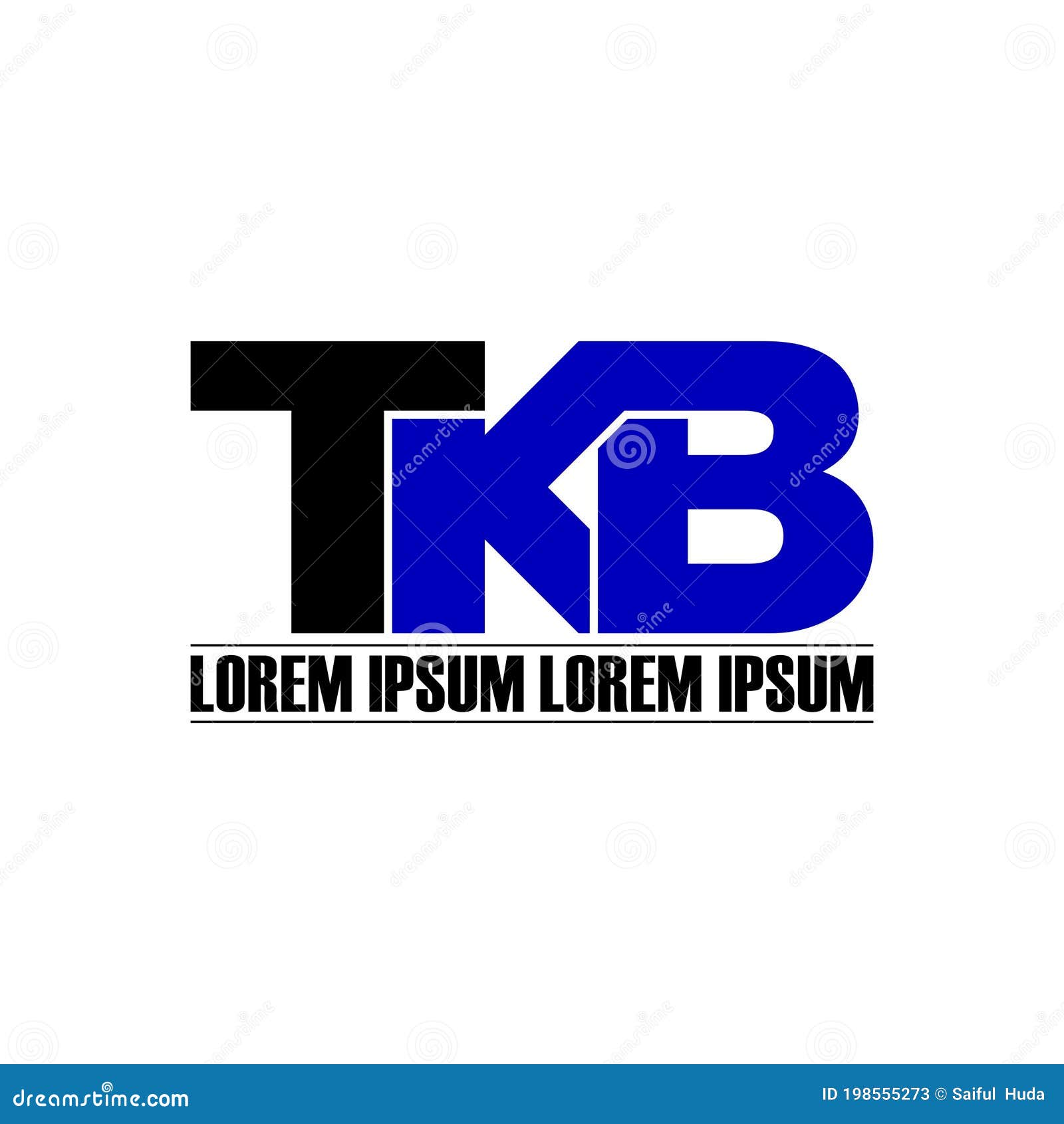 Letter TKB Simple Monogram Logo Icon Design. Stock Vector ...