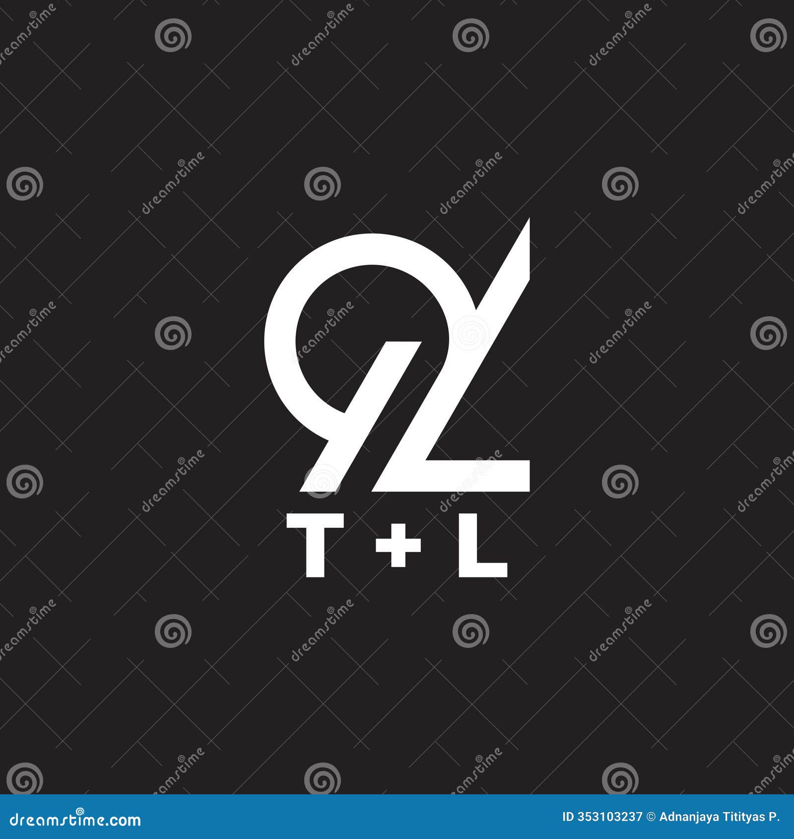 Letter Tl Abstract Loop Round Logo Vector Stock Vector - Illustration ...