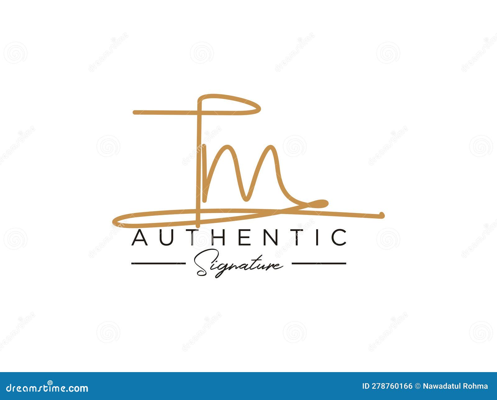 Letter TM Signature Logo Template Vector Stock Vector - Illustration of ...