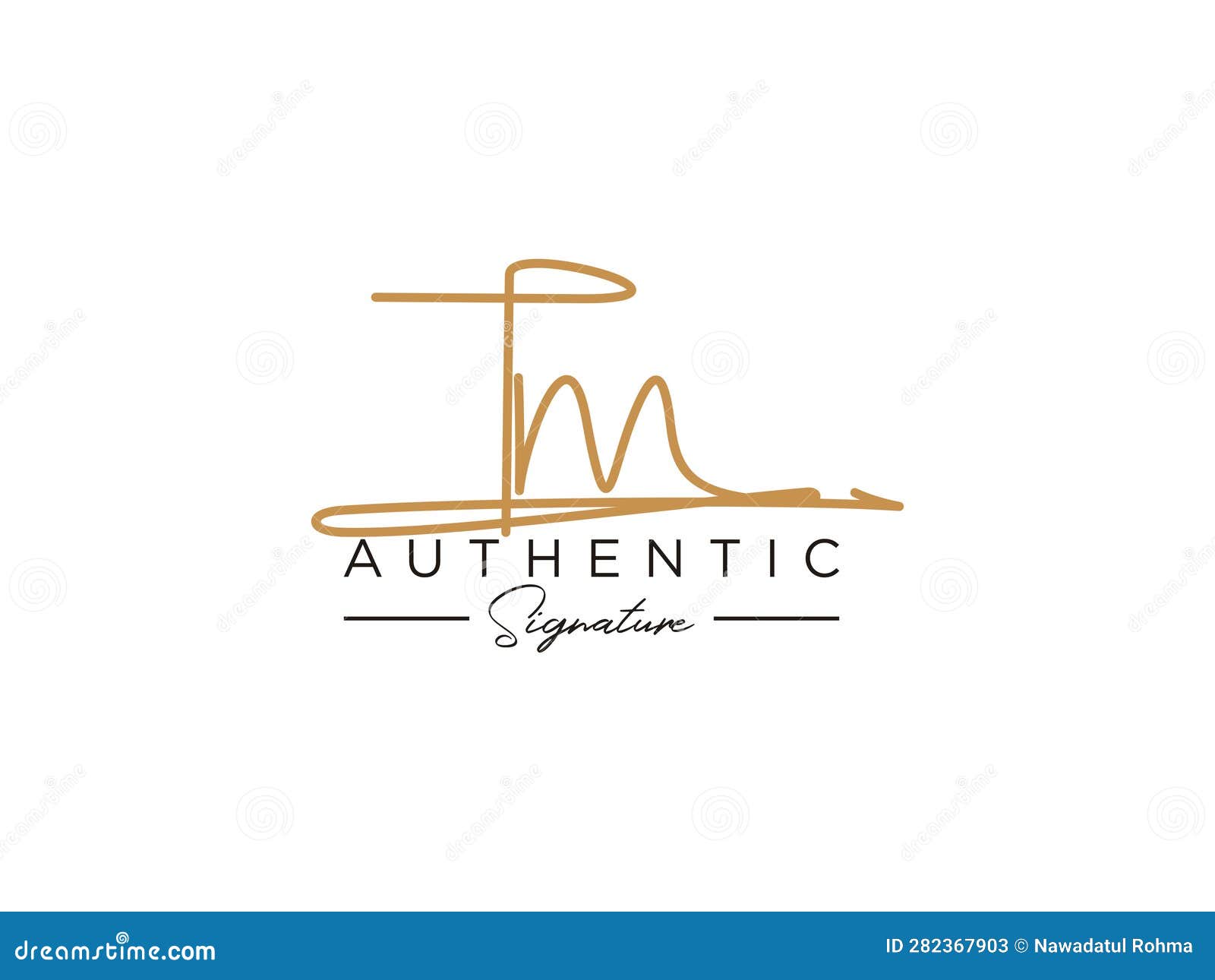 Letter TM Signature Logo Template Vector Stock Vector - Illustration of ...