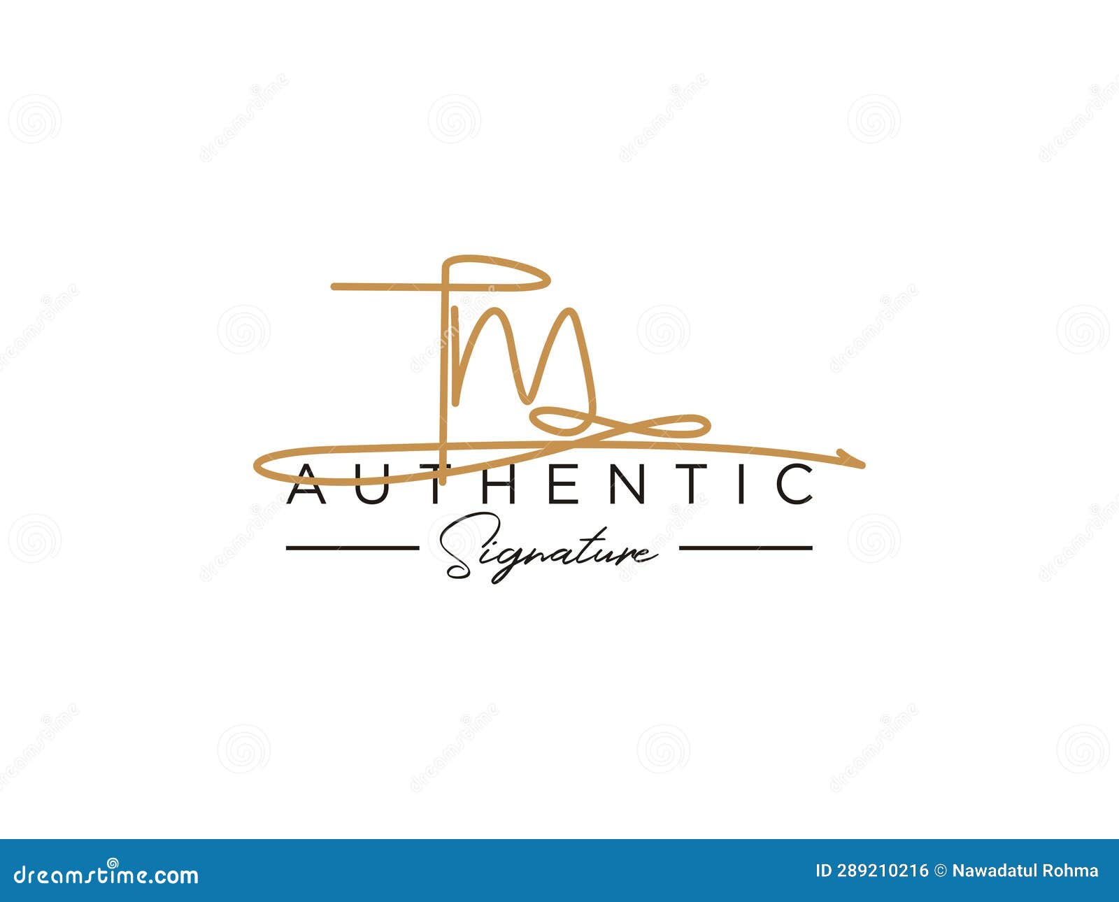 Letter TM Signature Logo Template Vector Stock Vector - Illustration of ...