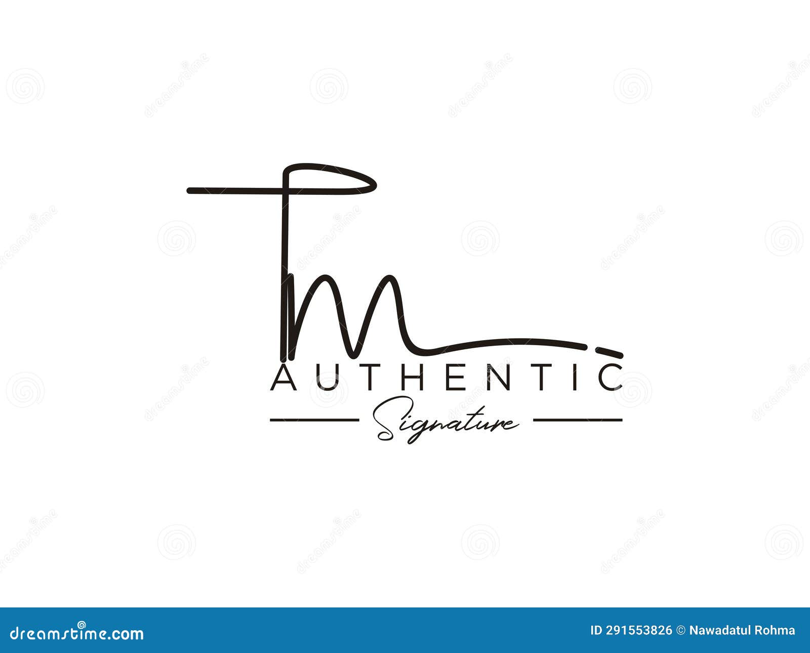 Letter TM Signature Logo Template Vector Stock Vector - Illustration of ...