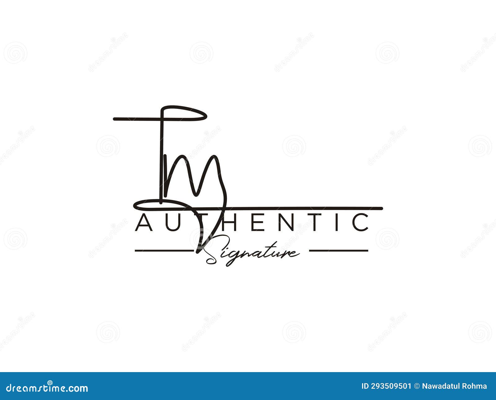 Letter TM Signature Logo Template Vector Stock Vector - Illustration of ...