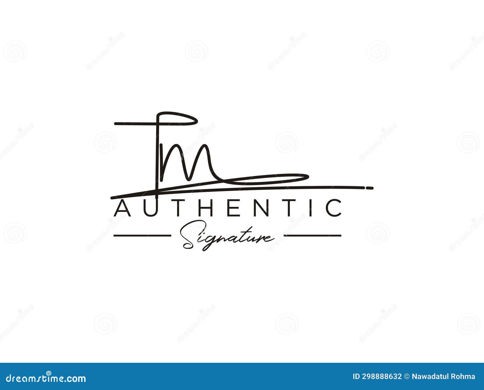 Letter TM Signature Logo Template Vector Stock Vector - Illustration of ...