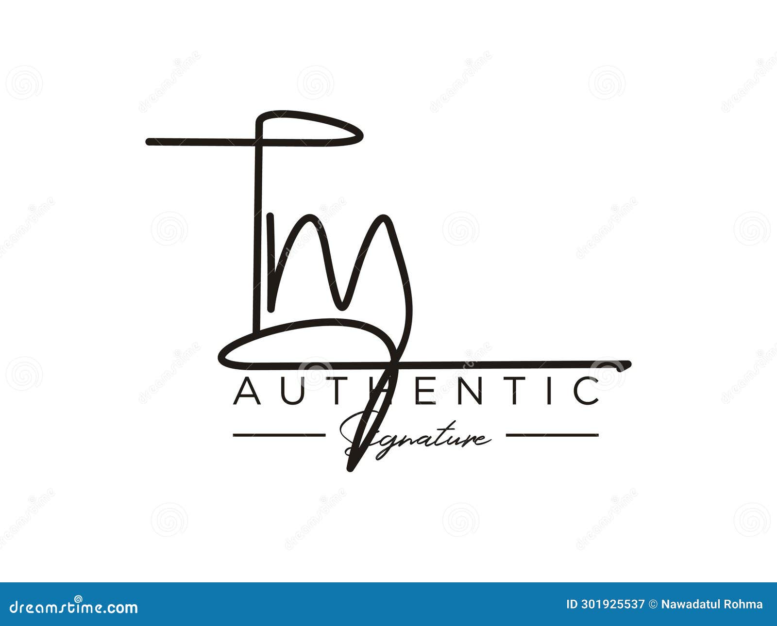 Letter TM Signature Logo Template Vector Stock Vector - Illustration of ...