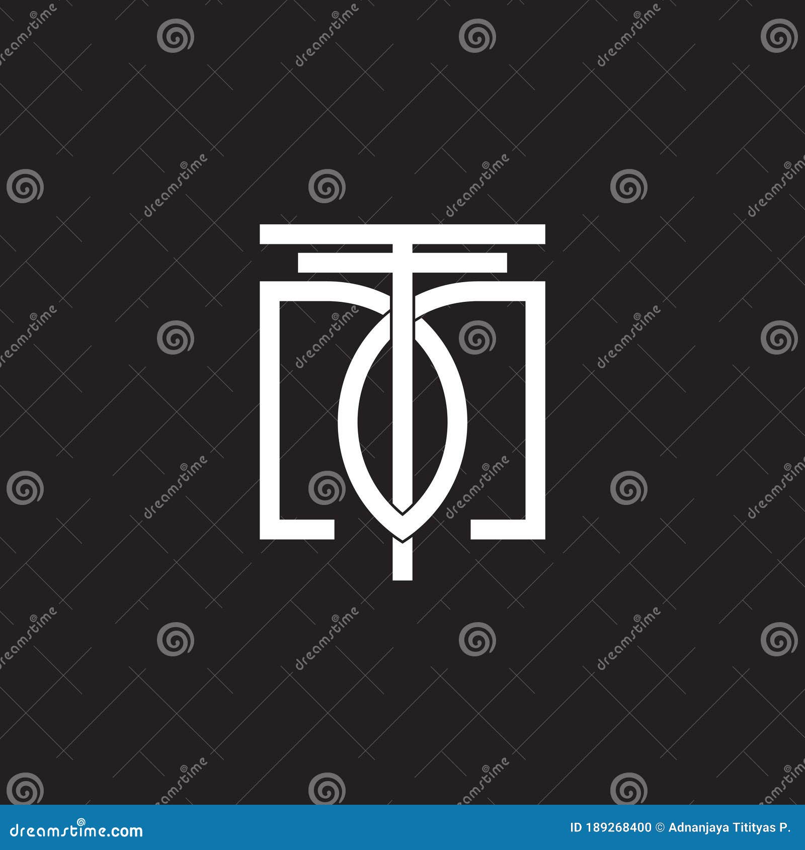 Letter Tm Simple Geometric Line Design Symbol Vector Stock Vector ...