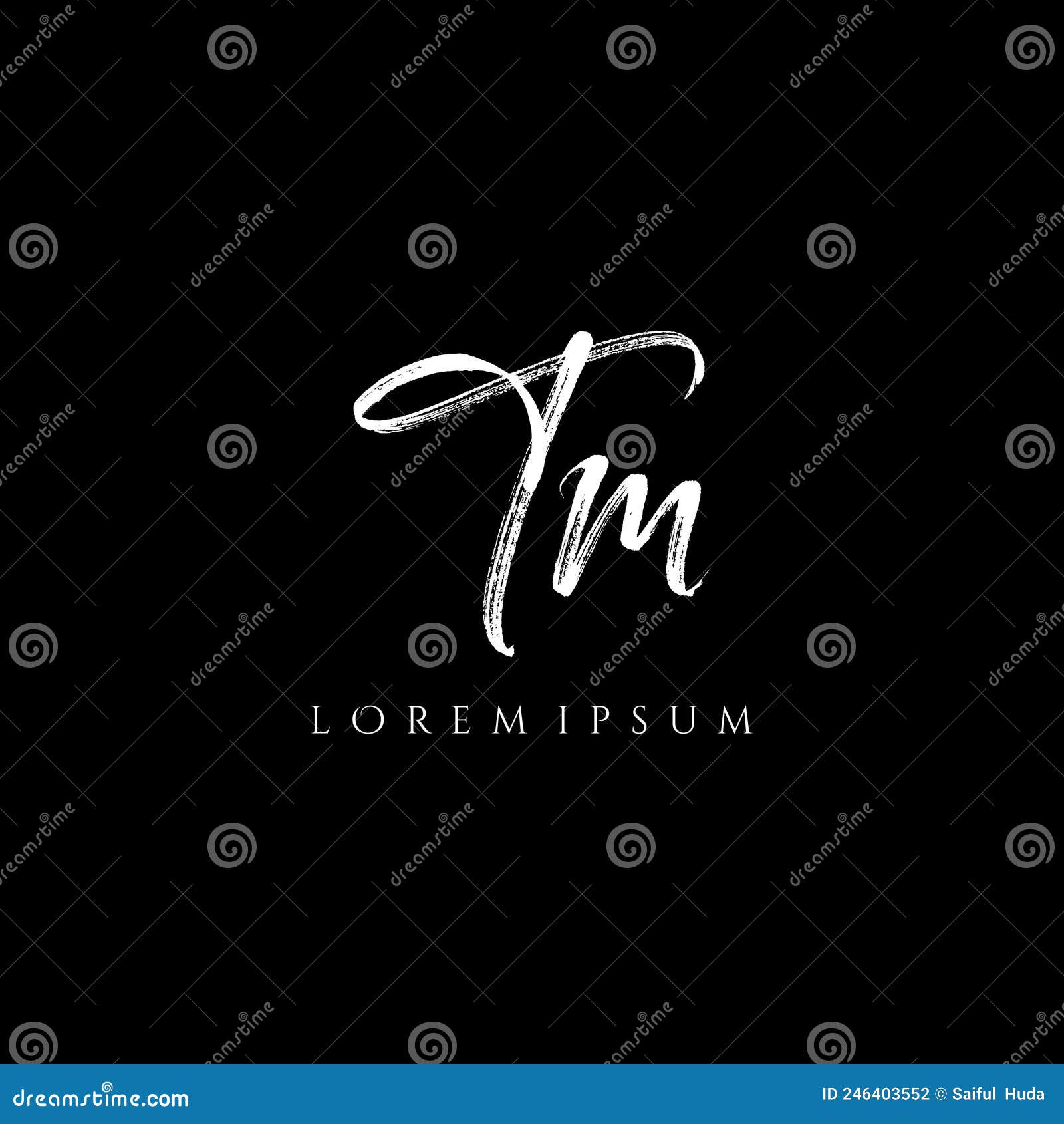 Letter TM Simple Monogram Logo Icon Design. Stock Vector - Illustration ...