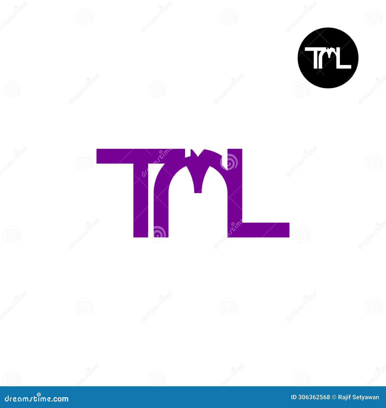 Letter TML Monogram Logo Design Stock Vector - Illustration of ...