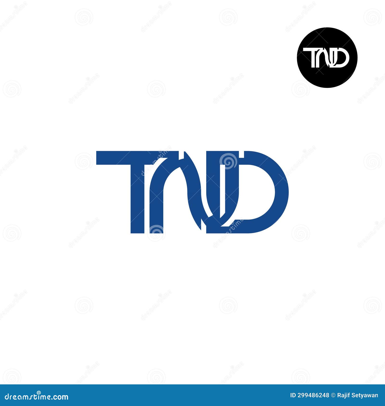 Letter TND Monogram Logo Design Unique Stock Illustration ...