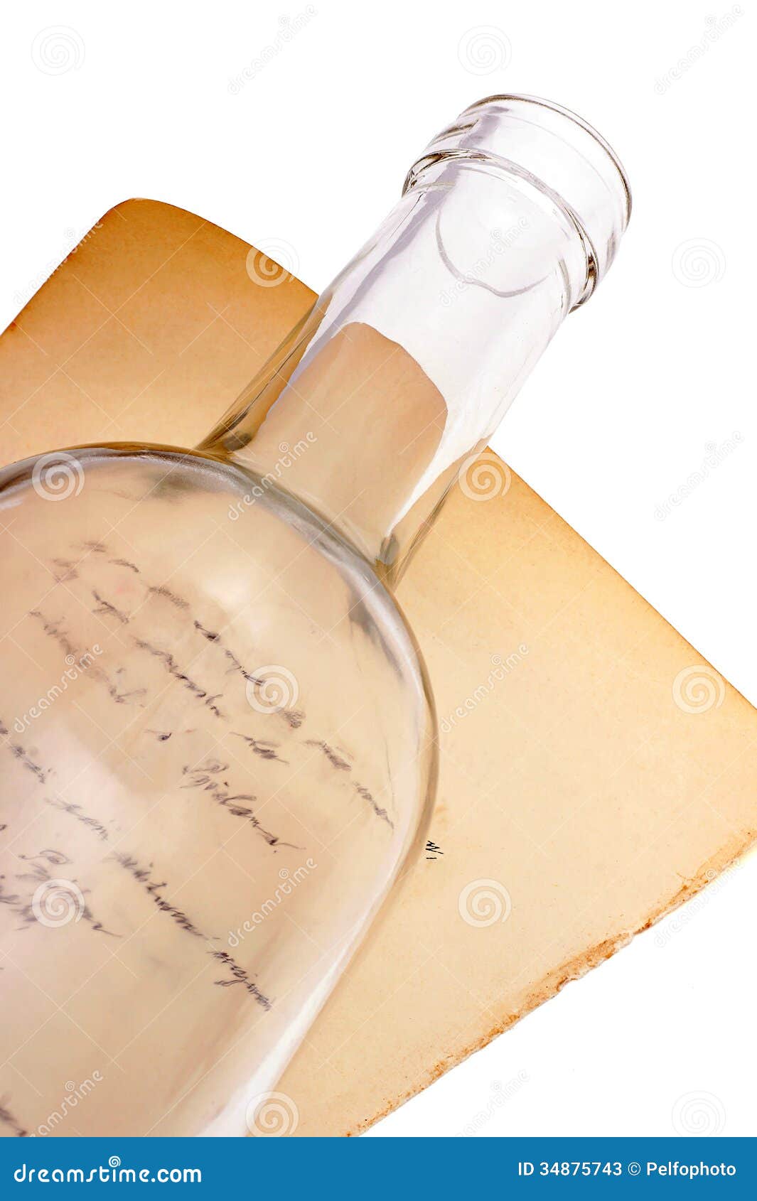 Letter To the Glass Bottle. Stock Image - Image of assist, handwritten ...