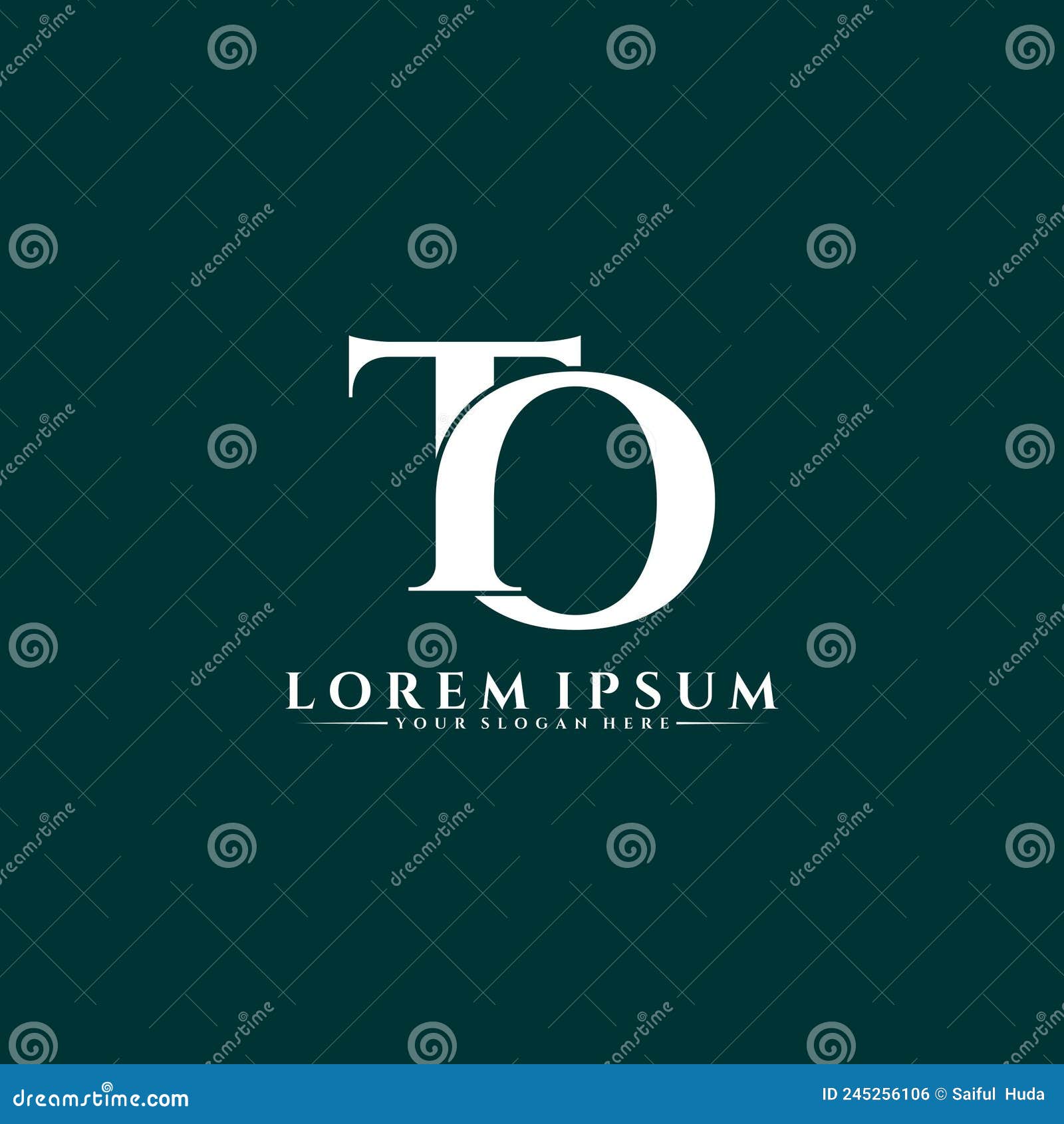 Letter TO Simple Monogram Logo Icon Design. Stock Vector - Illustration ...