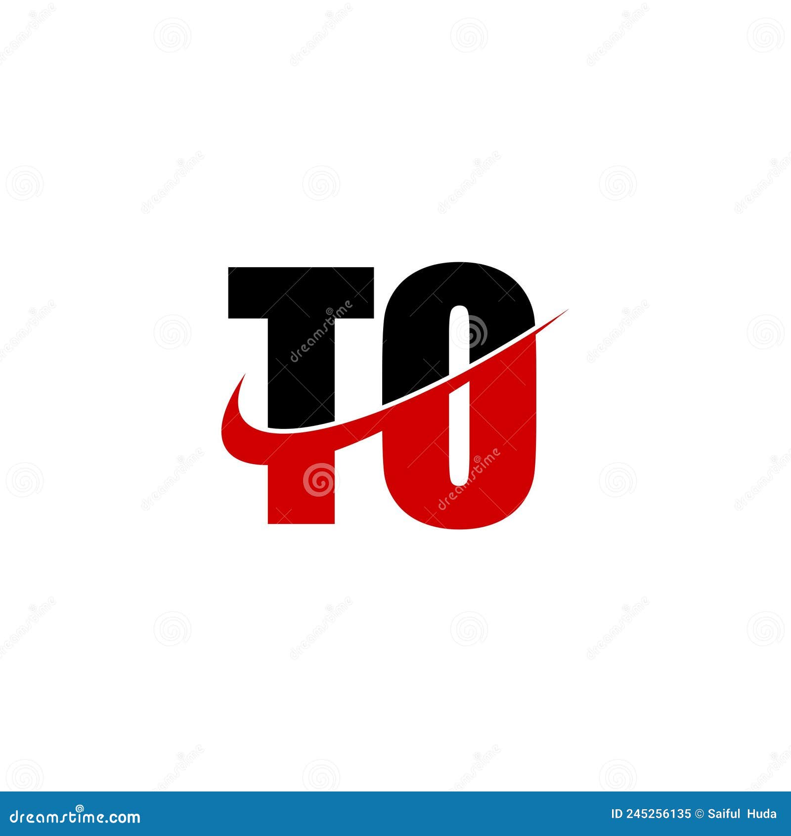 Letter TO Simple Monogram Logo Icon Design. Stock Vector - Illustration ...