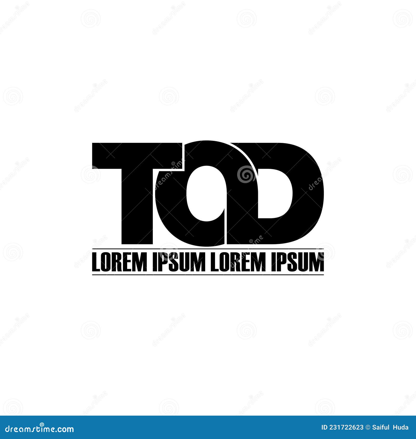 Letter TOD Simple Monogram Logo Icon Design. Stock Vector ...