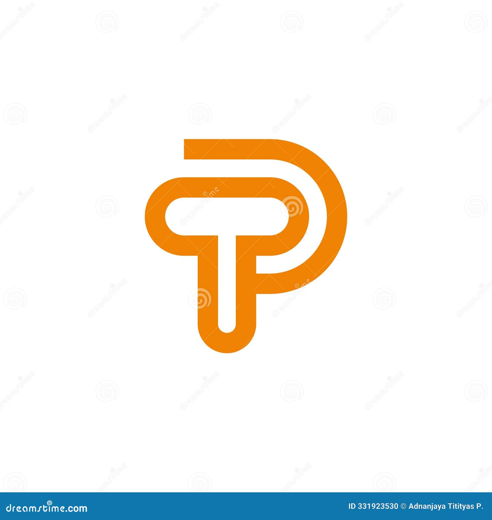 Letter Tp Loop Curves Simple Fun Logo Vector Stock Vector ...