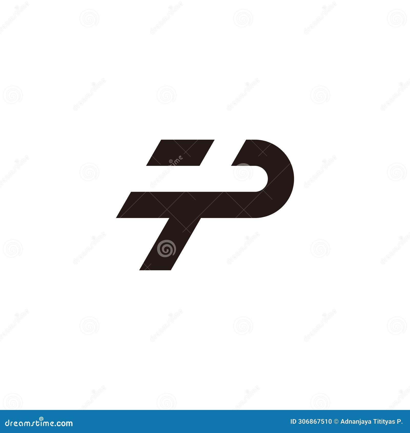Letter Tp Simple Geometric Motion Logo Vector Stock Vector ...
