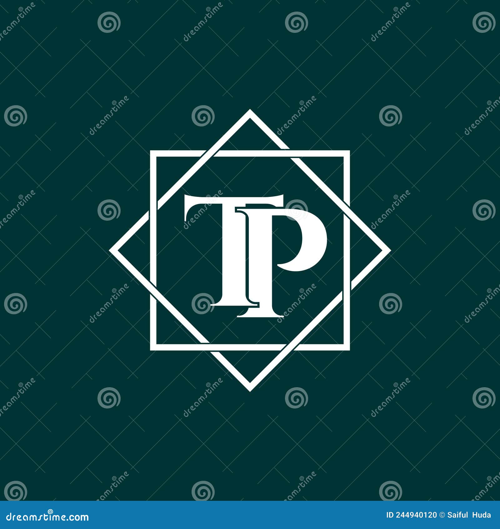 Letter TP Simple Monogram Logo Icon Design. Stock Vector - Illustration ...