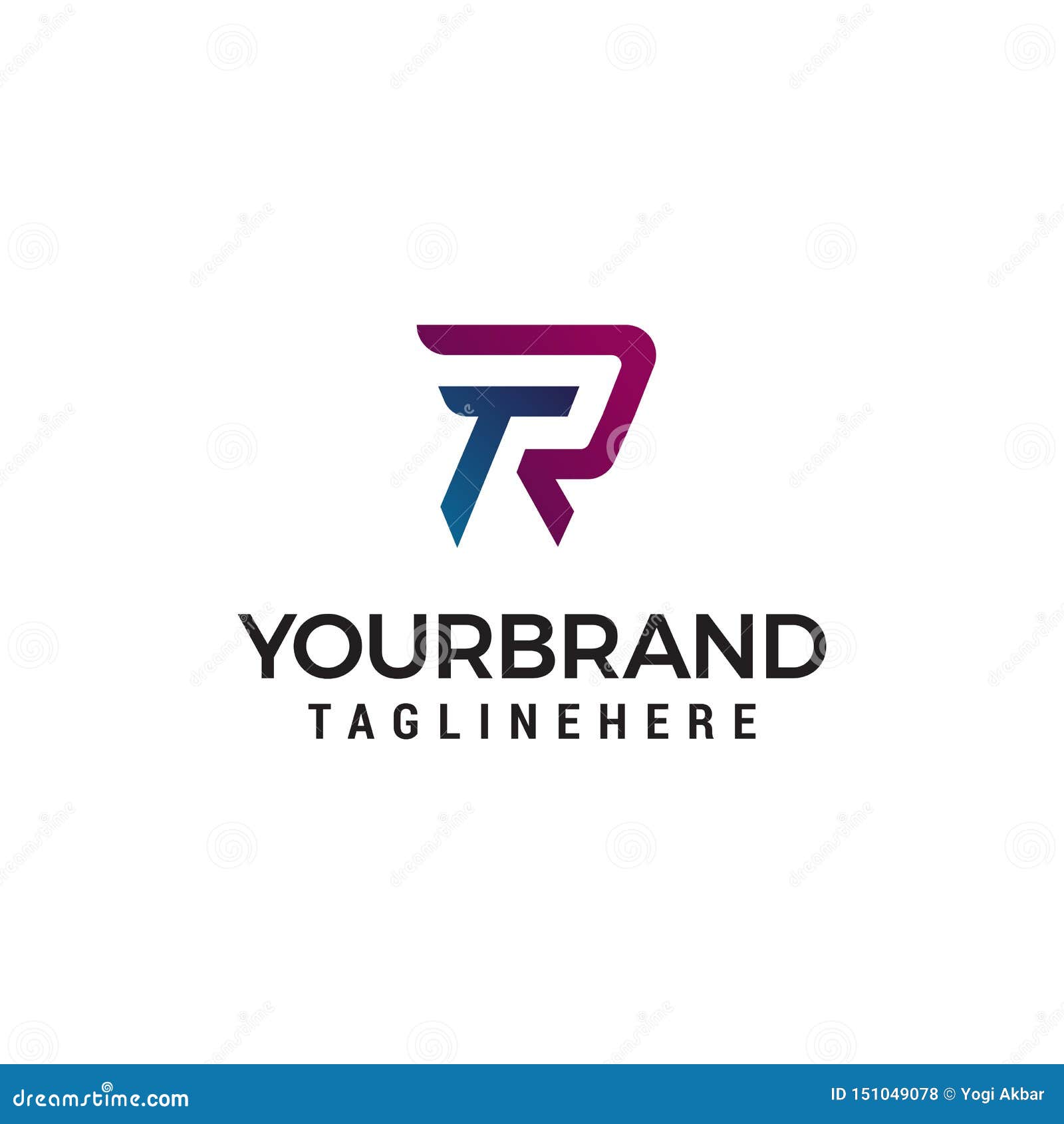 Letter TR Logo Design Concept Template Stock Vector - Illustration of ...
