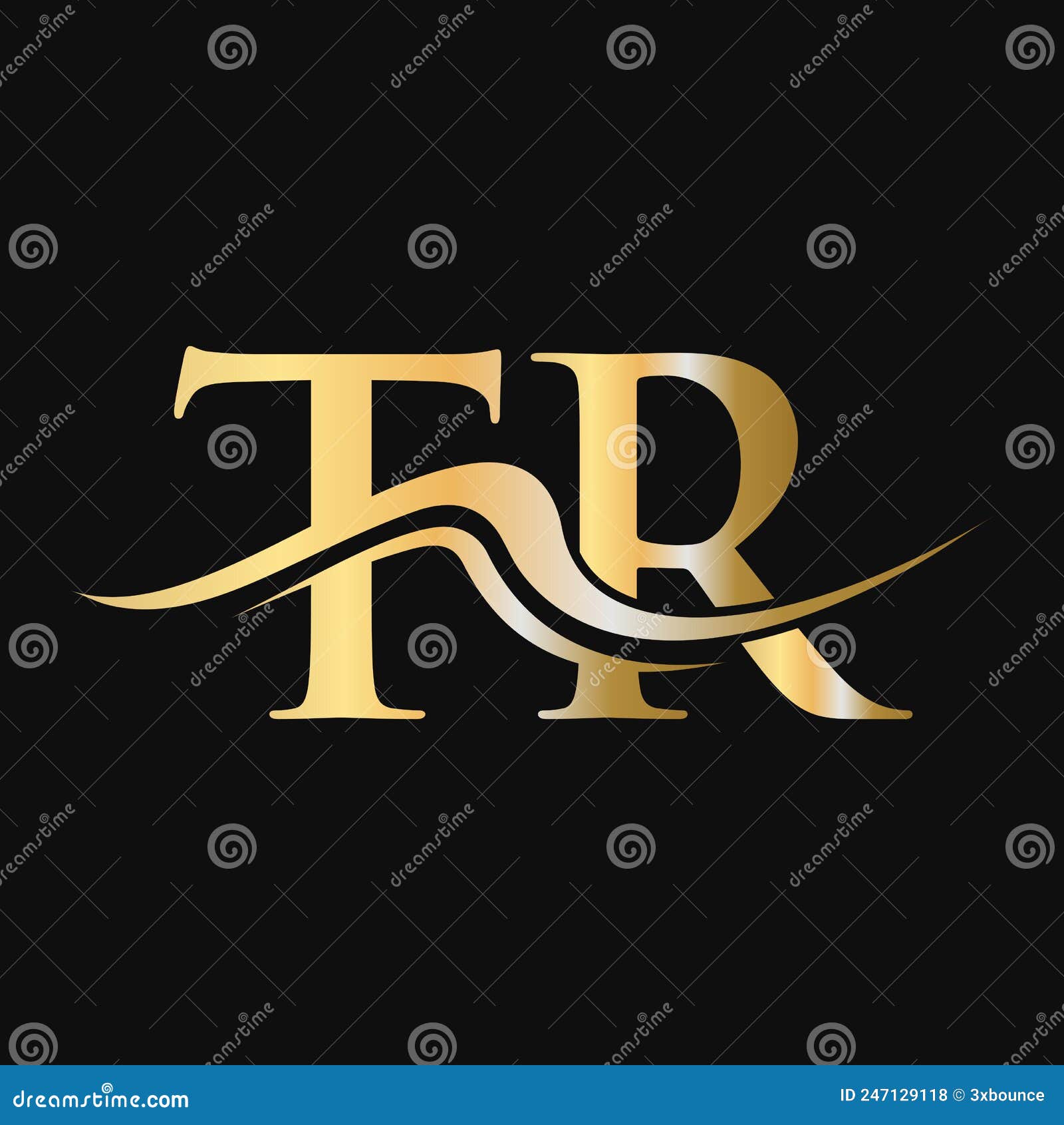 Letter TR Logo Design. Initial TR Logotype Template for Business and ...