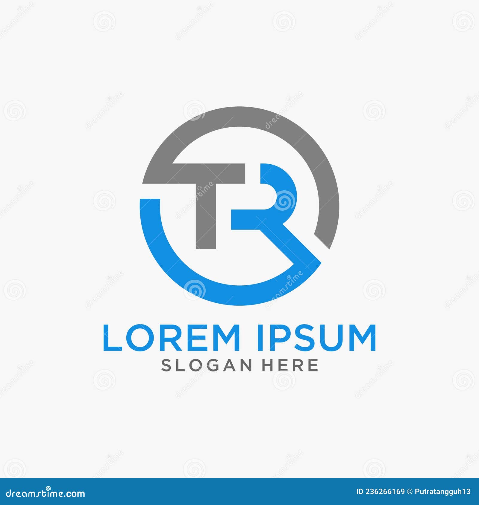 Letter TR logo design stock vector. Illustration of logo - 236266169