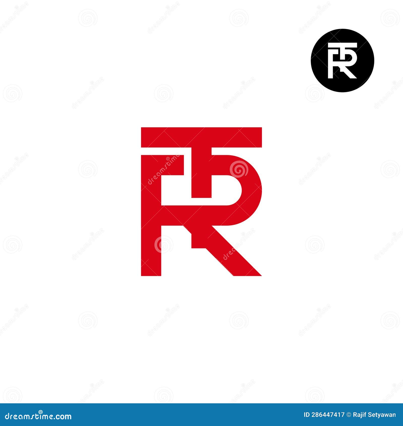 Letter TR RT Monogram Logo Design Simple Stock Vector - Illustration of ...