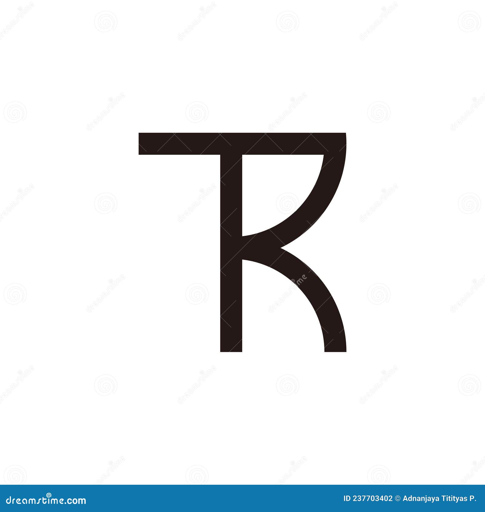 Letter Tr Simple Linked Line Geometric Clear Logo Vector Stock Vector ...