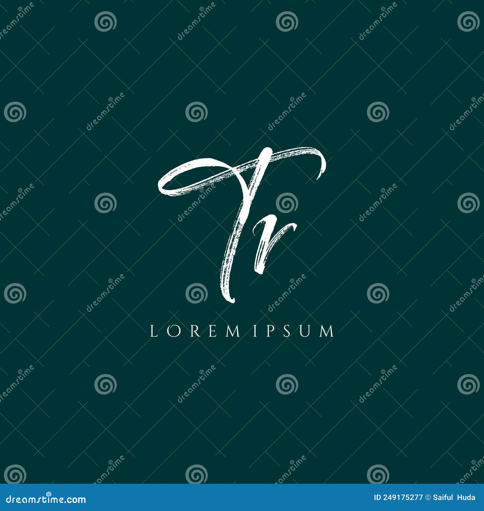 Letter TR Simple Monogram Logo Icon Design. Stock Vector - Illustration ...