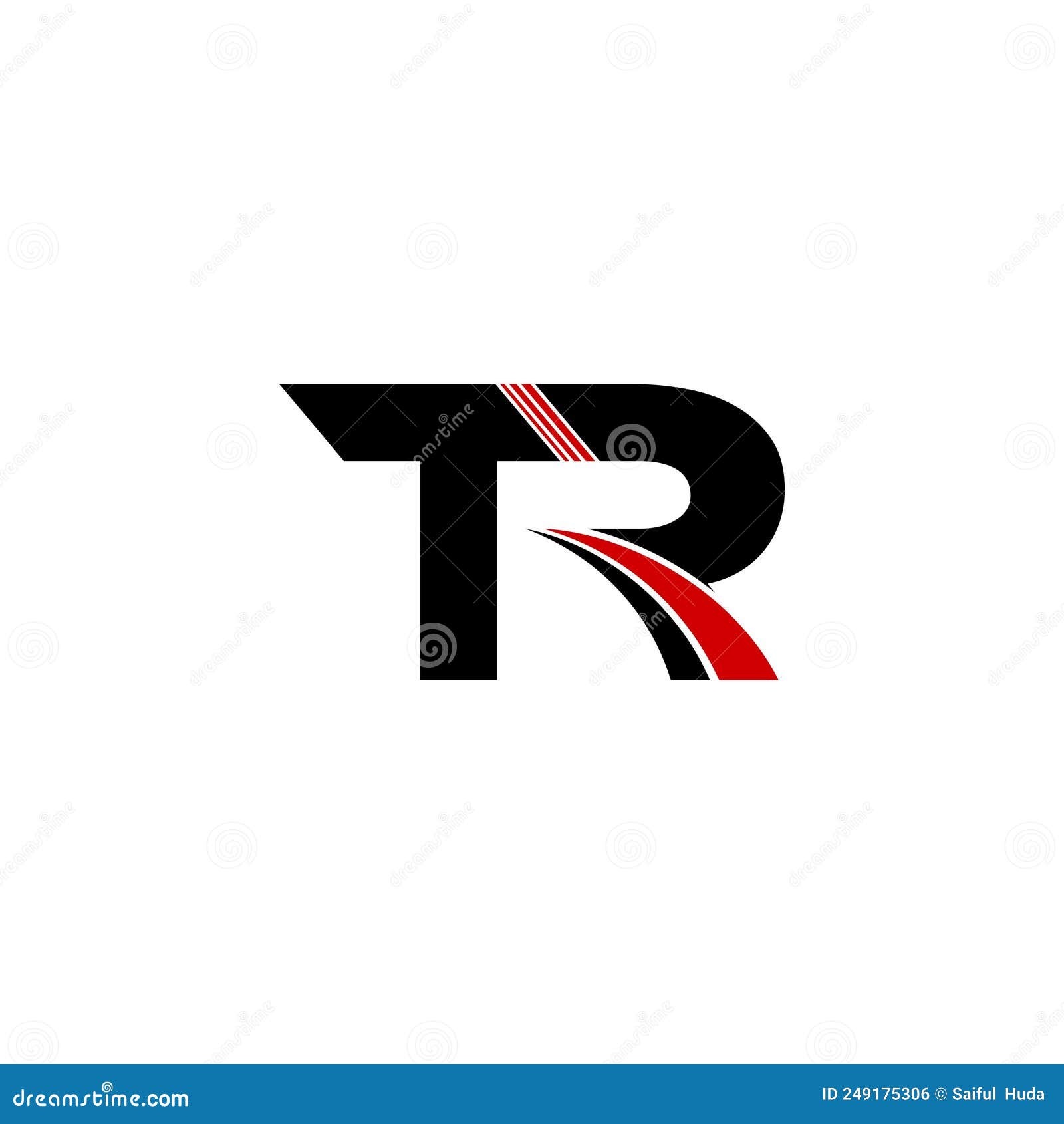 Letter TR Simple Monogram Logo Icon Design. Stock Vector - Illustration ...