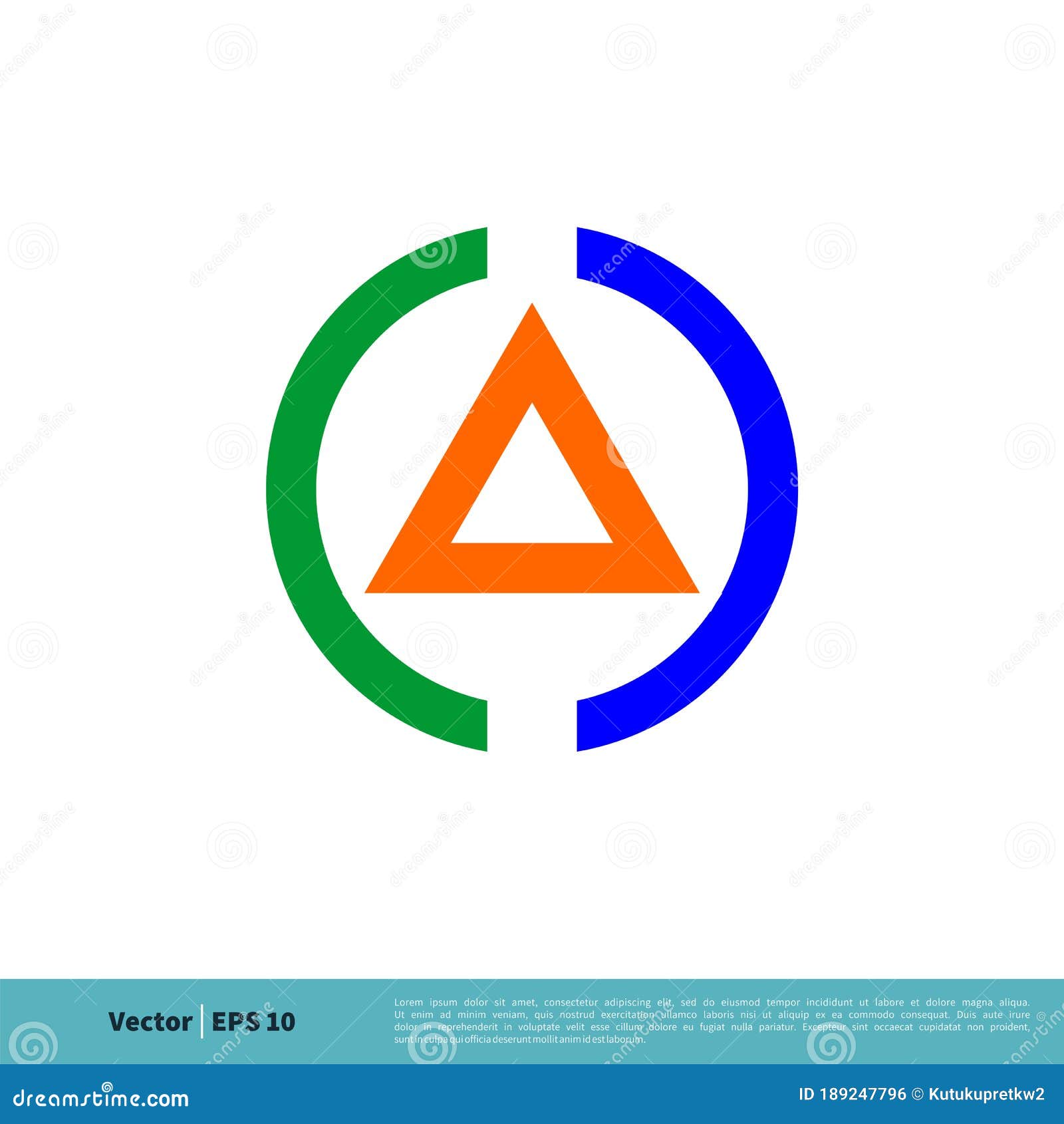 A Letter Triangle and Circle Icon Vector Logo Template Illustration ...